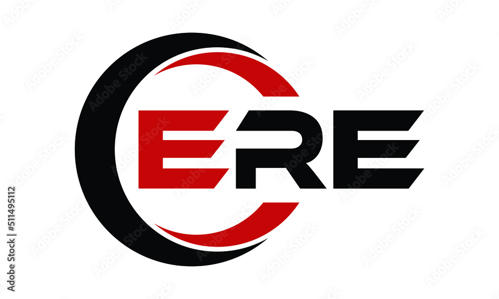ERE three letter swoosh logo design vector template | monogram logo ...