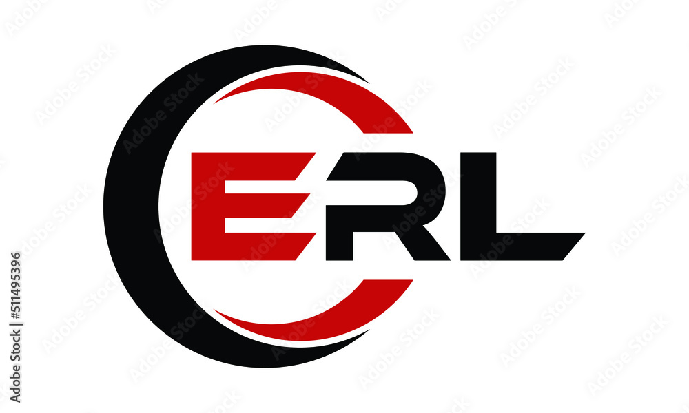 ERL three letter swoosh logo design vector template | monogram logo ...