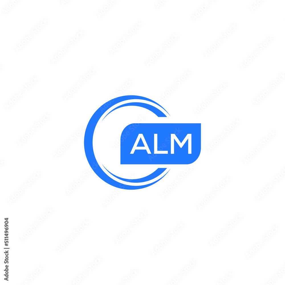 ALM letter design for logo and icon.ALM typography for technology ...