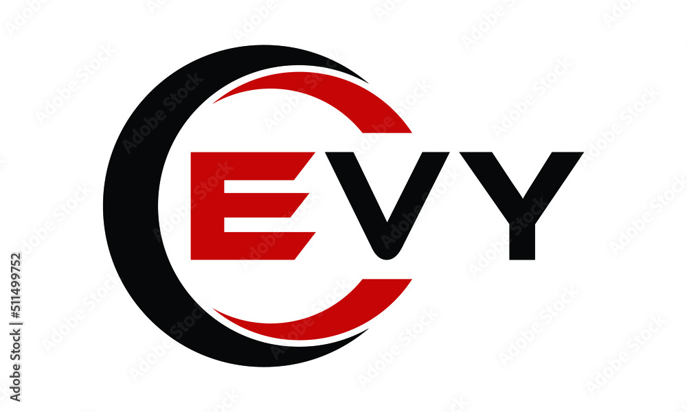 EVY three letter swoosh logo design vector template | monogram logo ...