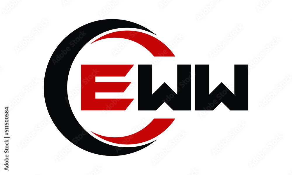 EWW three letter swoosh logo design vector template | monogram logo ...