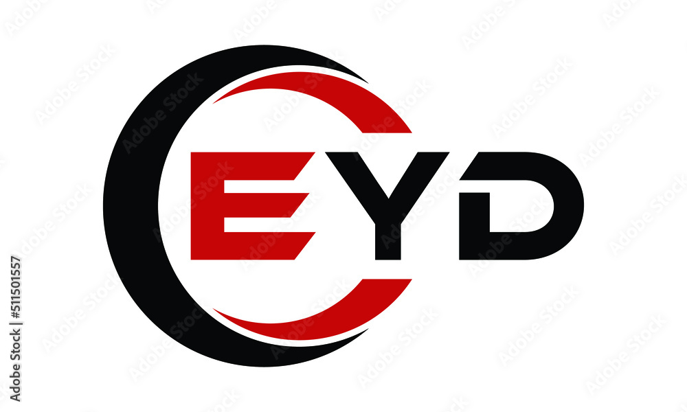 EYD three letter swoosh logo design vector template | monogram logo ...