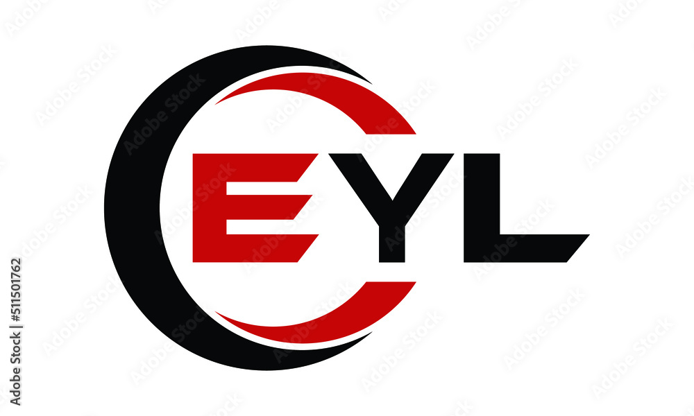 EYL three letter swoosh logo design vector template | monogram logo ...