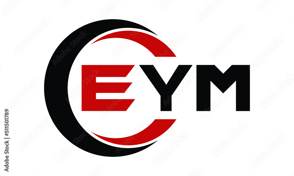 EYM three letter swoosh logo design vector template | monogram logo ...