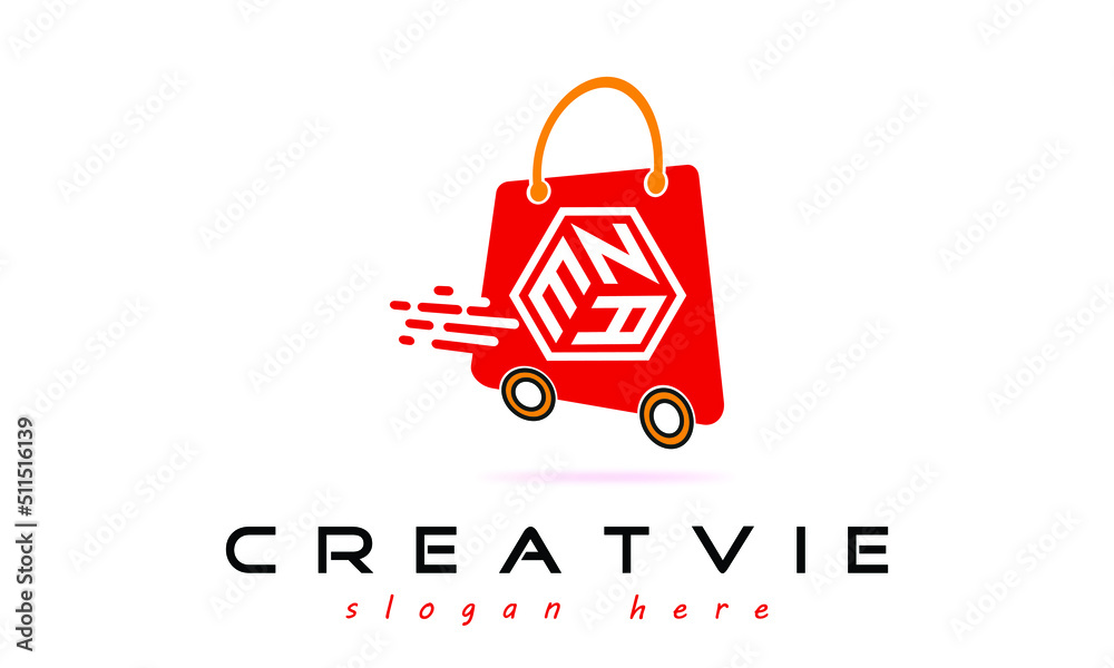 ENA three letter e- Commerce logo design vector template | monogram ...