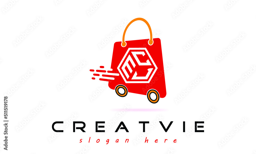 ECJ three letter e- Commerce logo design vector template | monogram ...
