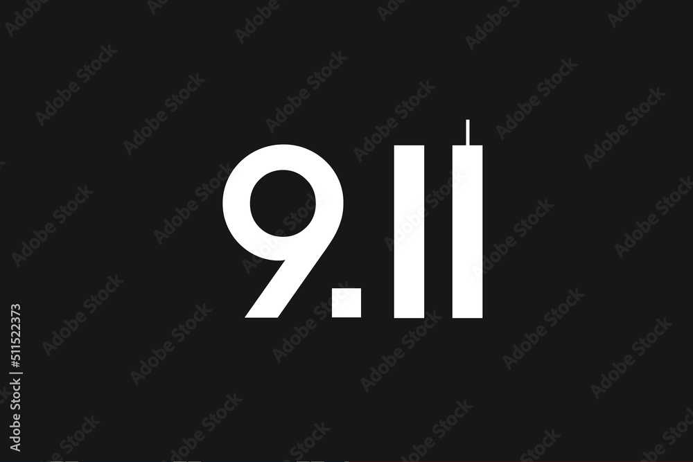 Patriot day, September 11, Remembering 9 11 . Illustration of the Twin ...