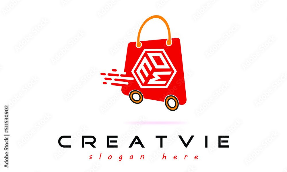 EOM three letter e- Commerce logo design vector template | monogram ...