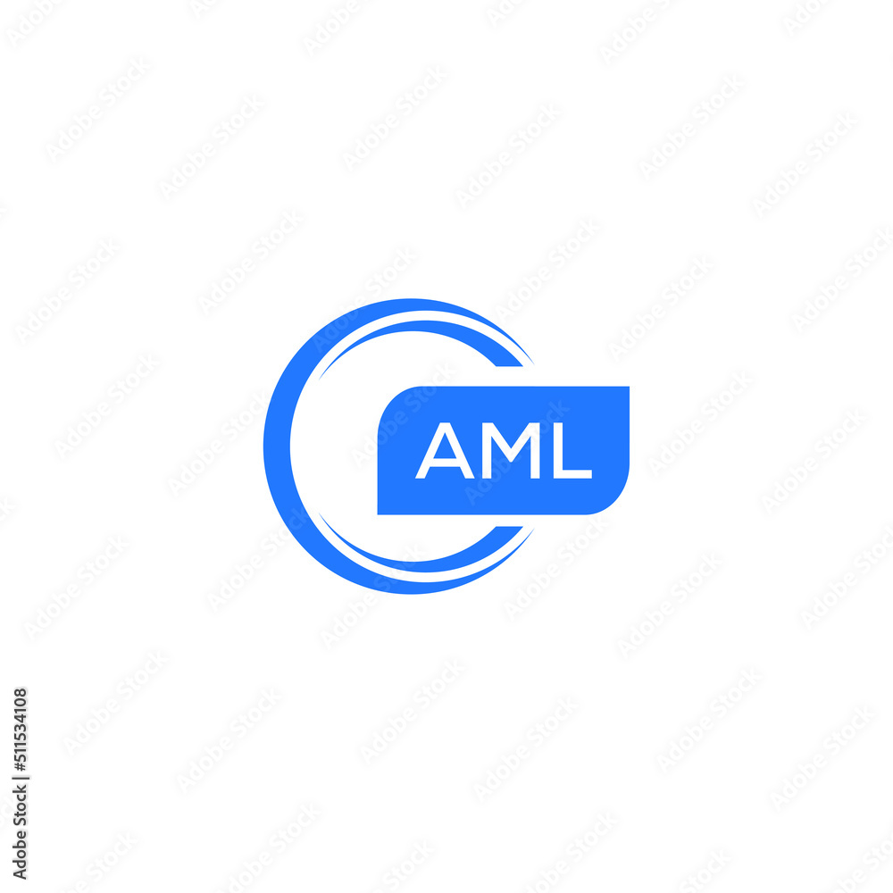 AML letter design for logo and icon.AML typography for technology ...