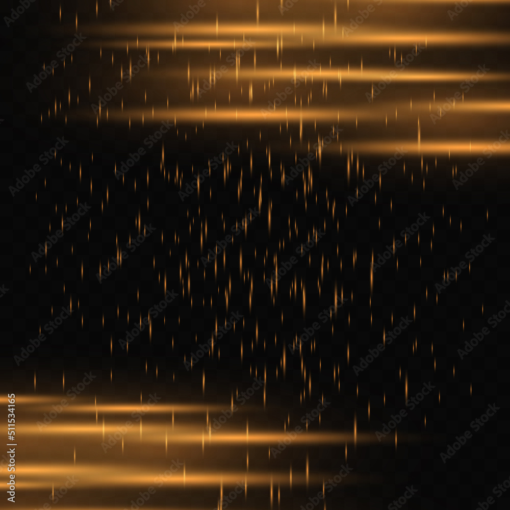 Light flash special effect with rays of light. Set of glowing ...