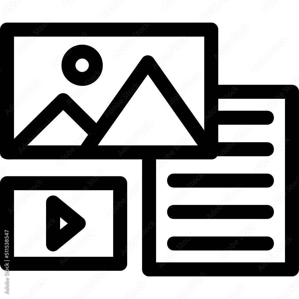 Unstructured Data Icon Stock Vector | Adobe Stock