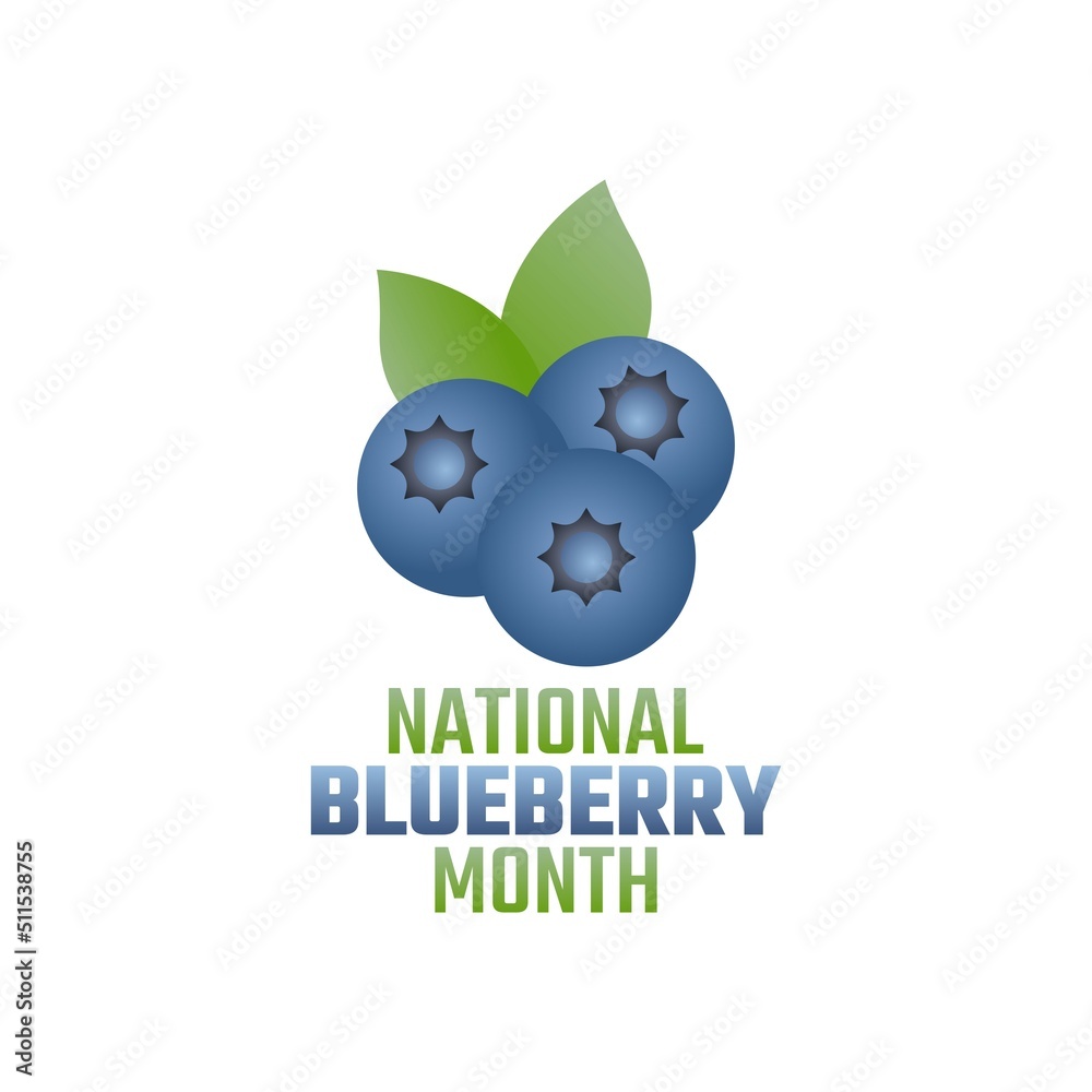 vector graphic of national blueberry month good for national blueberry ...