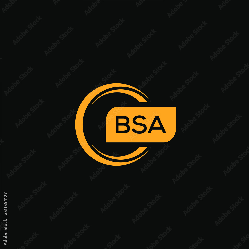 Vektorová grafika „BSA letter design for logo and icon.BSA typography ...