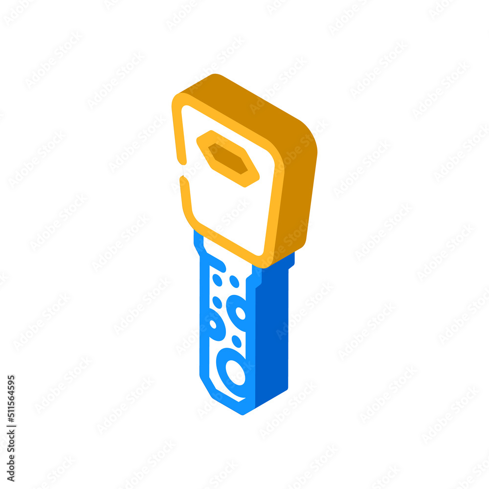 dimple key isometric icon vector. dimple key sign. isolated symbol ...
