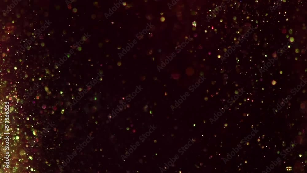 Vidéo Stock Golden Dust Particles Randomly Motion. Mixing Shining ...