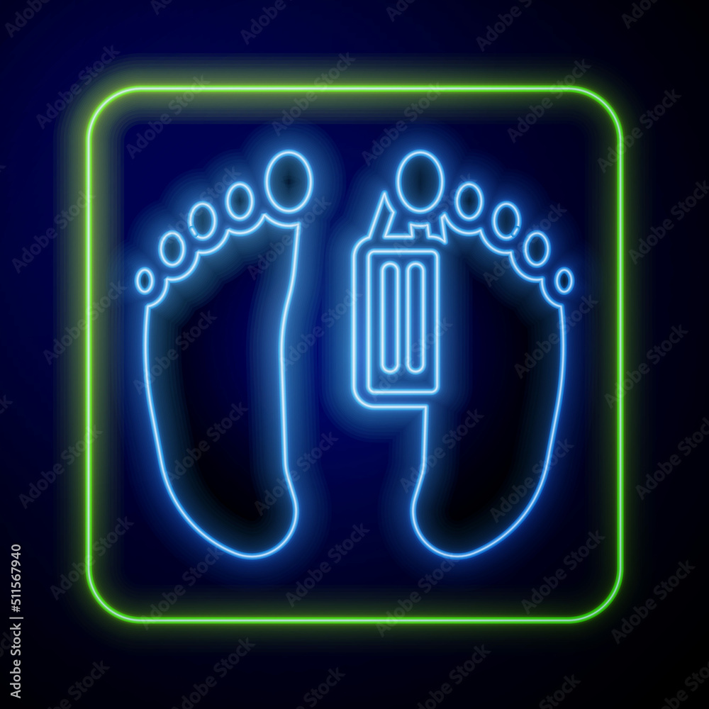 Glowing neon Dead body with an identity tag attached in the feet in a ...