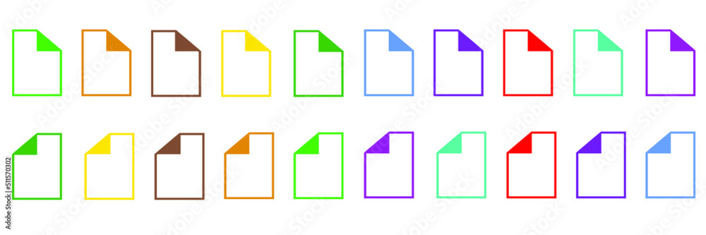 Symbol Set File Formats Set Of Document File Formats Icons File Extensions Diverse Icons Set