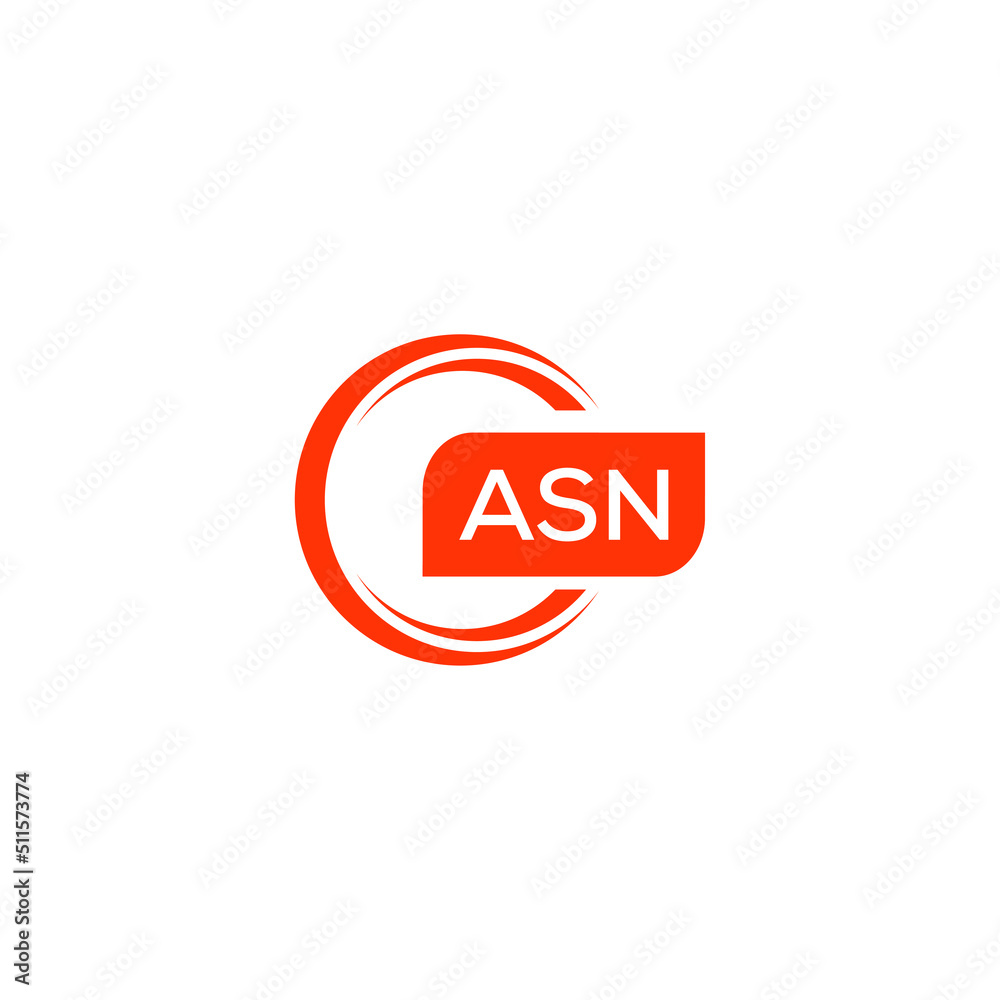 ASN letter design for logo and icon.ASN typography for technology ...