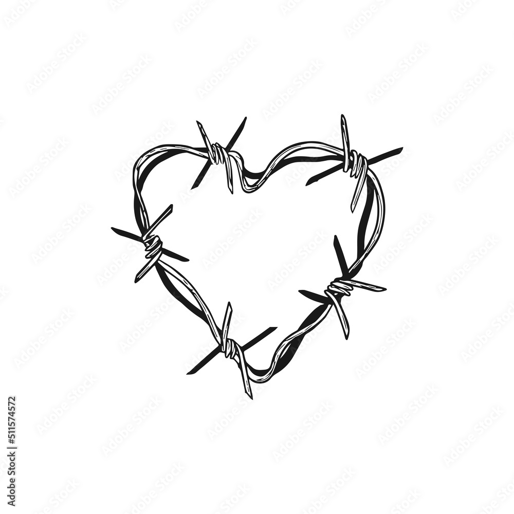 Chained Heart Drawing