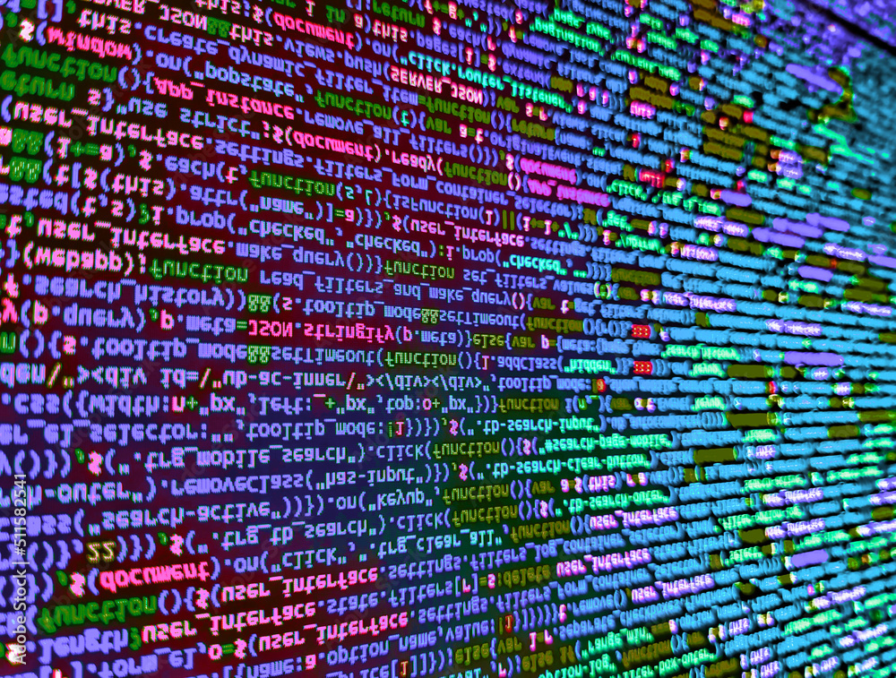 Database bits access stream visualisation. Internet connection stream ...