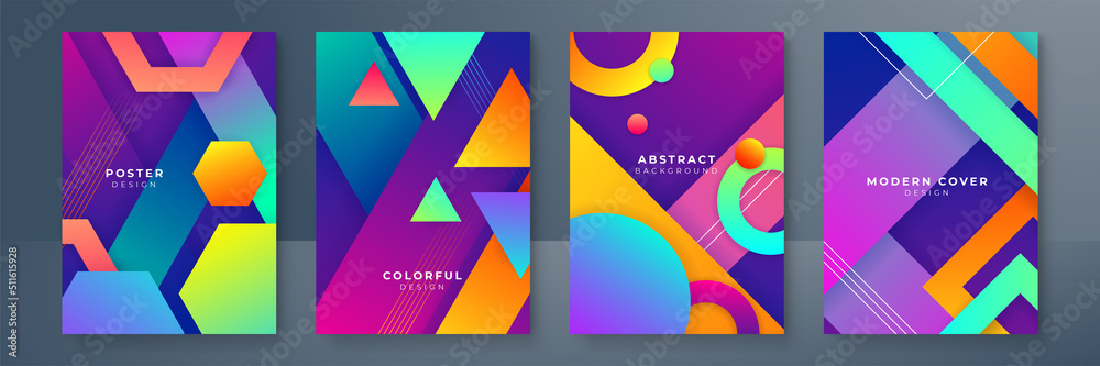 Minimal modern cover background design. Dynamic colorful gradients ...