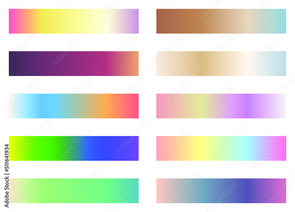 Modern pallete of pastel gradient background. An example of a color ...