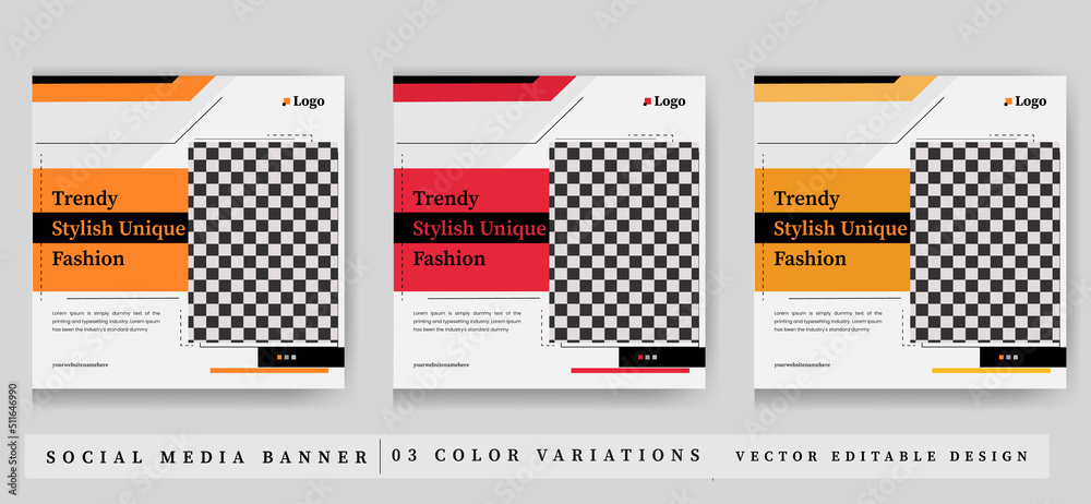 New editable minimal banner design template Stock Vector | Adobe Stock