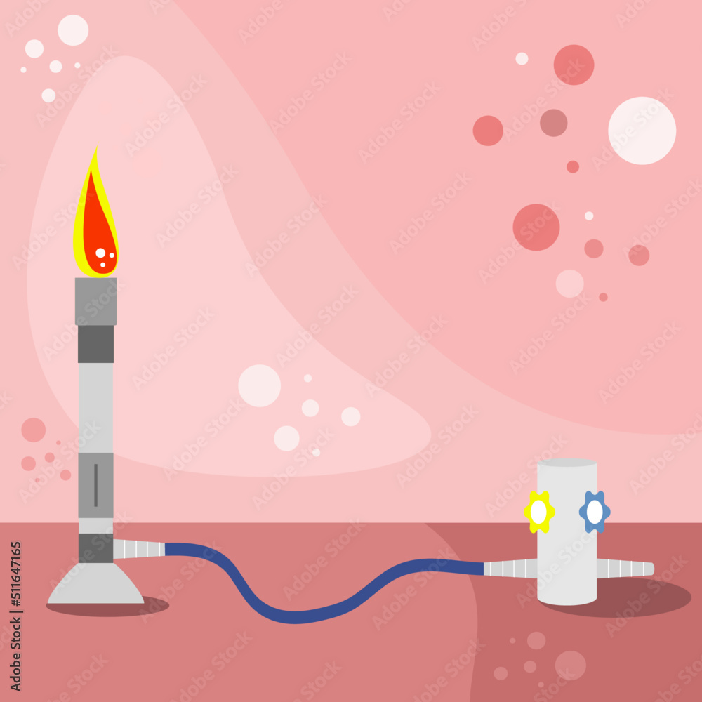Cartoon Bunsen Burner Stock Vector | Adobe Stock