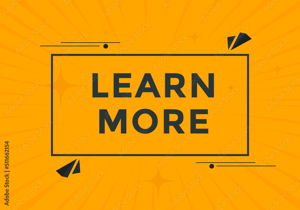 Learn more text button. Web button banner template Learn more Stock ...