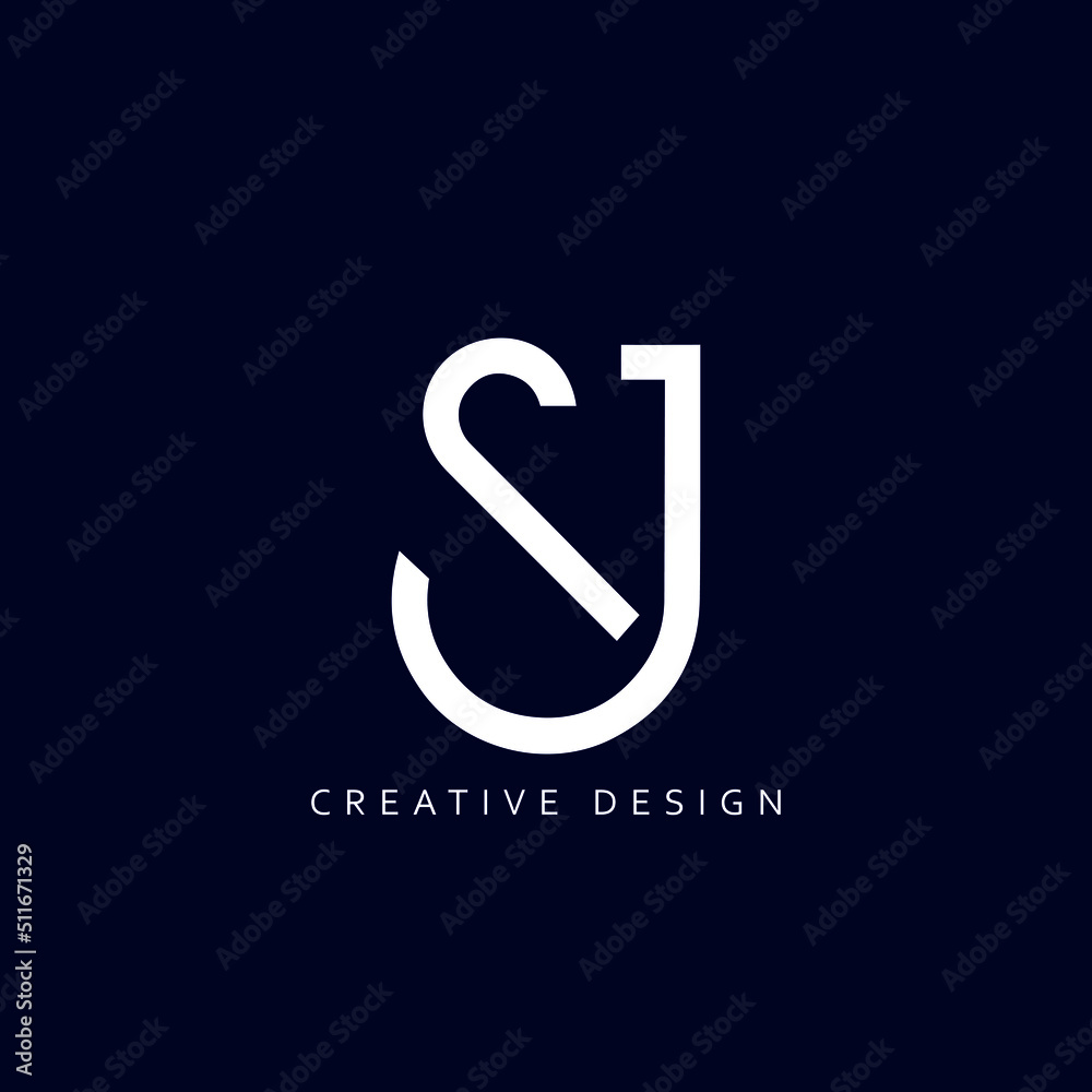 Letter SJ or SU Logo Design Using letter S and J , SU or SJ Monogram ...