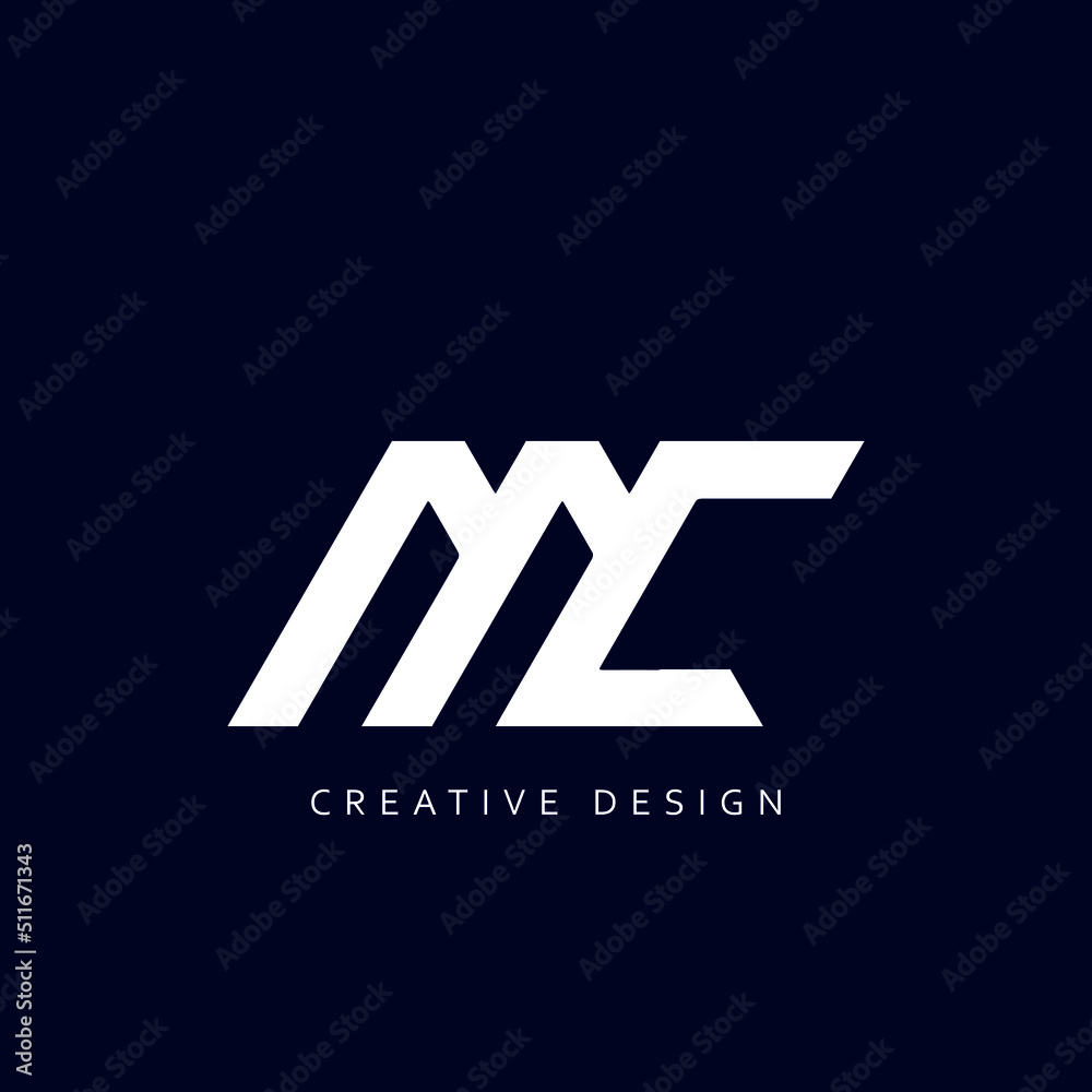 Letter MC Logo Design Using letter M and C , MC Monogram Stock Vector ...