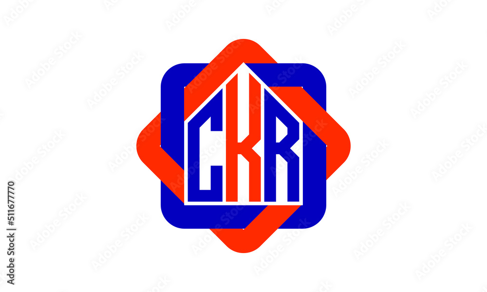 CKR three letter real estate logo with home icon logo design vector ...