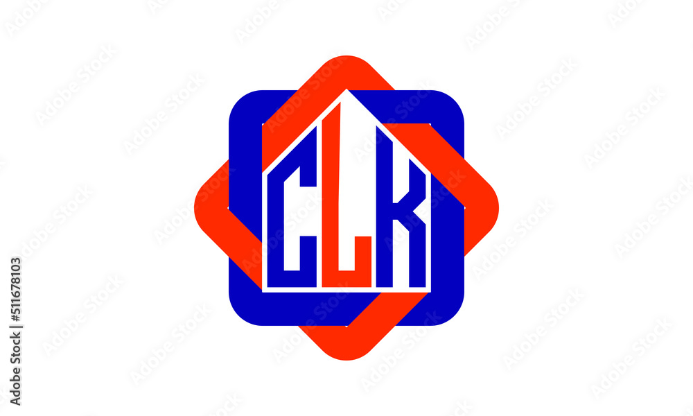 CLK three letter real estate logo with home icon logo design vector ...