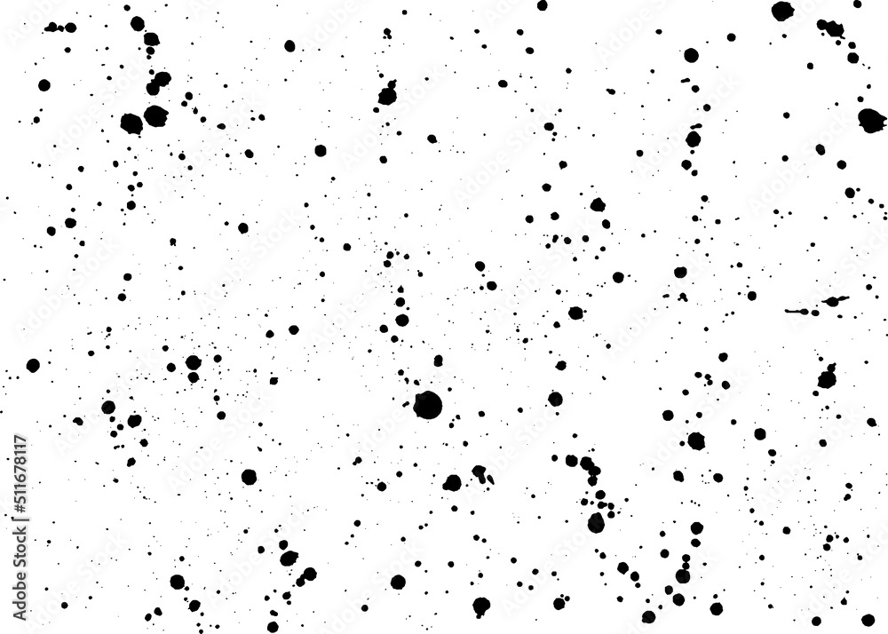Ink spray dots, paint brush drops, background. Vector illustration ...