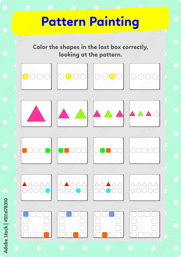 Fototapeta mapa świata dla dzieci This worksheet is a pattern completion activity anda painting ...