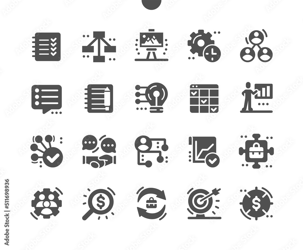 Planning. Notebook of tasks. Business model. Update project. Plan and ...