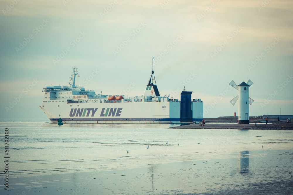 Swinoujscie, West Pomeranian - Poland - June 14, 2021: Ferry Gryf ...