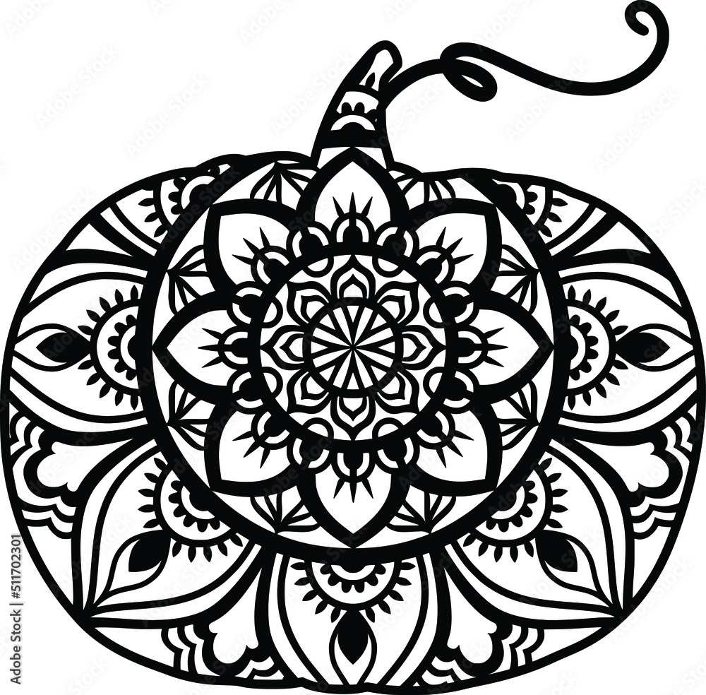 Mandala design. You can change the color and size of the design. Will ...