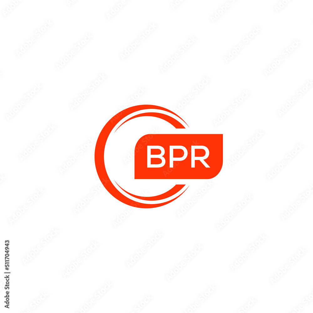 BPR letter design for logo and icon.BPR typography for technology ...