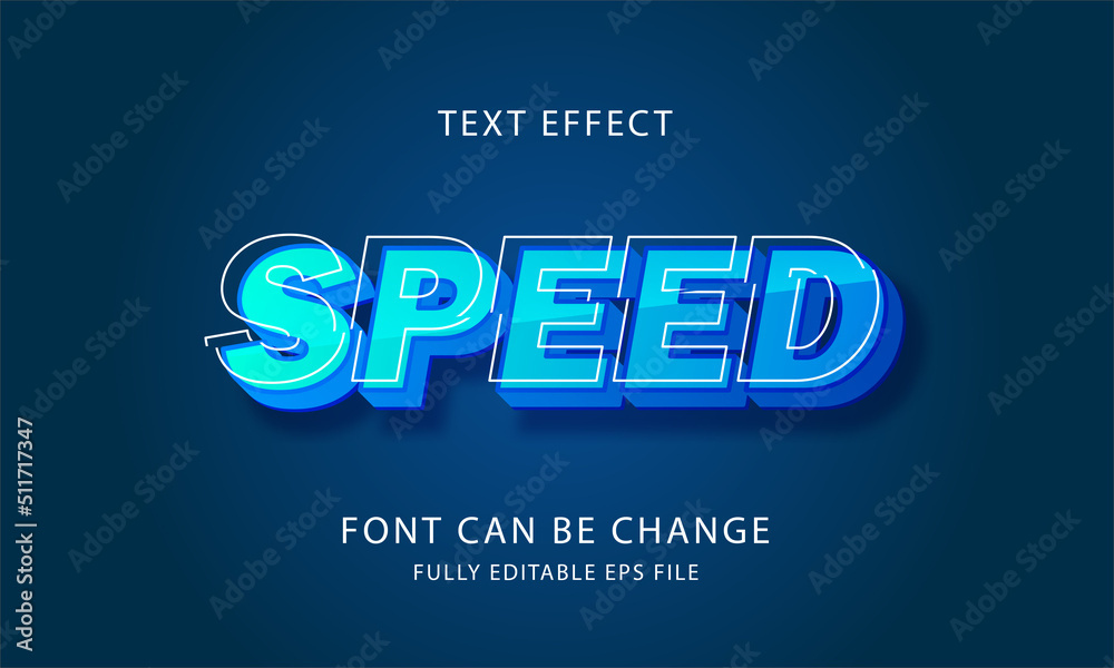 Speed text effect vector Stock Vector | Adobe Stock