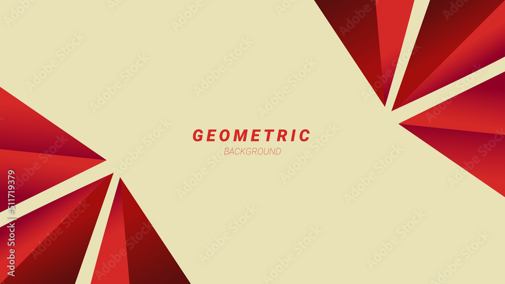 Abstract red gradient geometric shape background design vector art ...