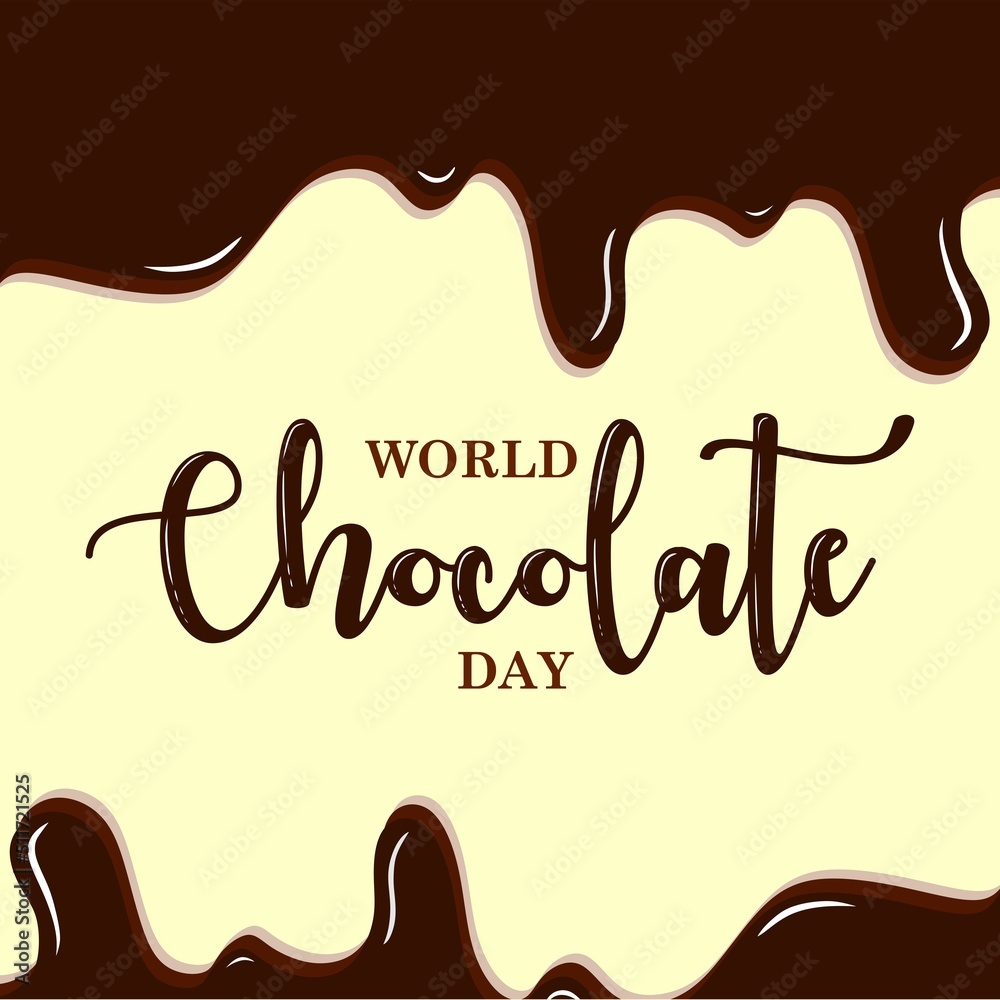Hand drawn vector. World chocolate day lettering. Ideas for posters ...