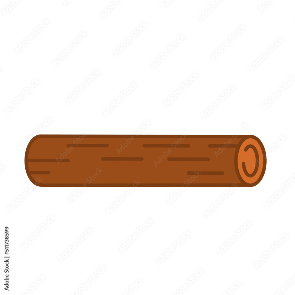 wood log flat logo icon vector illustration Stock Vector | Adobe Stock