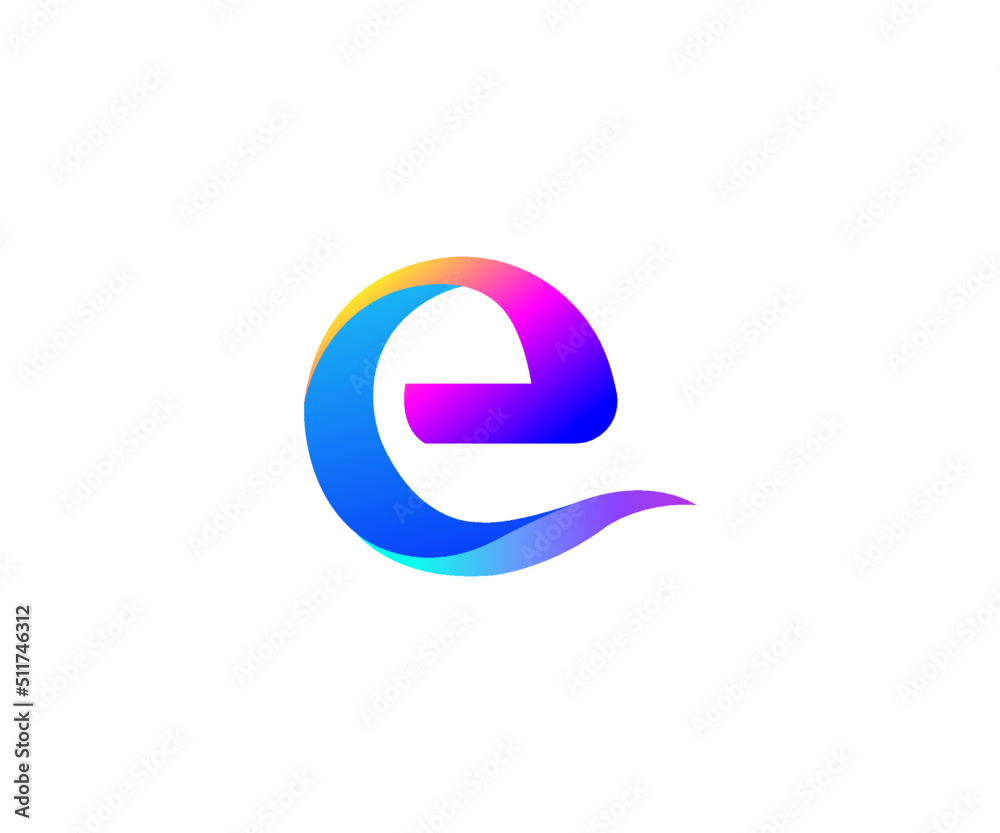 Business corporate E letter logo design vector. Colorful E letter logo ...