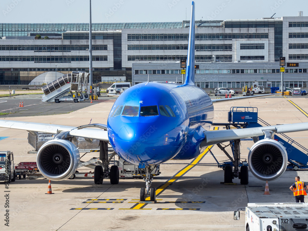 Paris, France. ITA Airways Airbus A320 at Charles de Gaulle airport ...