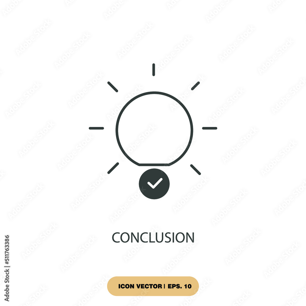 conclusion icons symbol vector elements for infographic web Stock ...