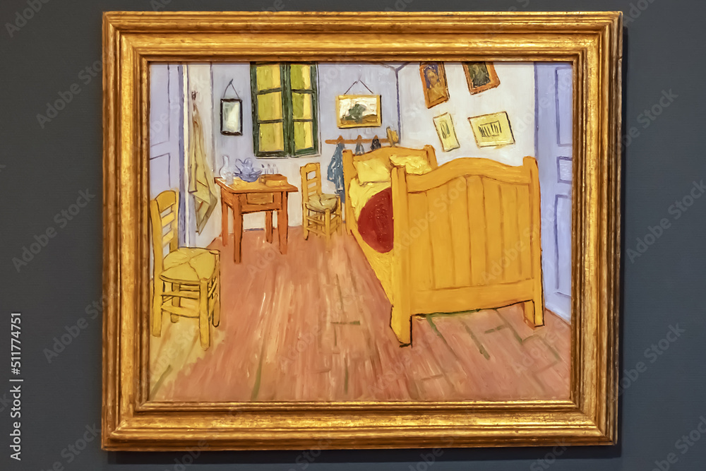 Interior of Van Gogh Museum in Amsterdam: collection of Vincent van ...