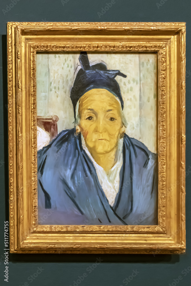 Interior of Van Gogh Museum in Amsterdam: collection of Vincent van ...