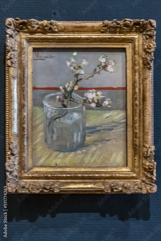 Interior of Van Gogh Museum in Amsterdam: collection of Vincent van ...