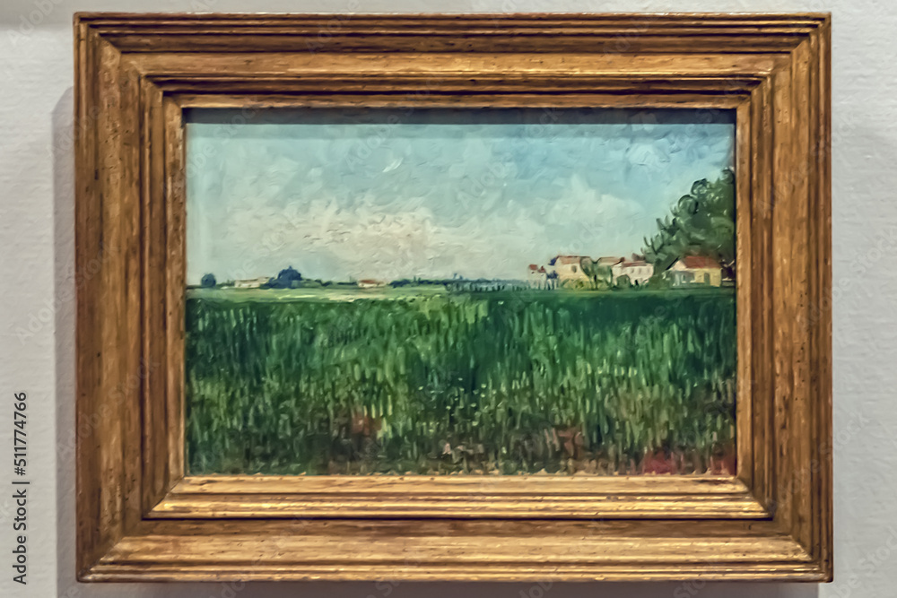 Interior of Van Gogh Museum in Amsterdam: collection of Vincent van ...